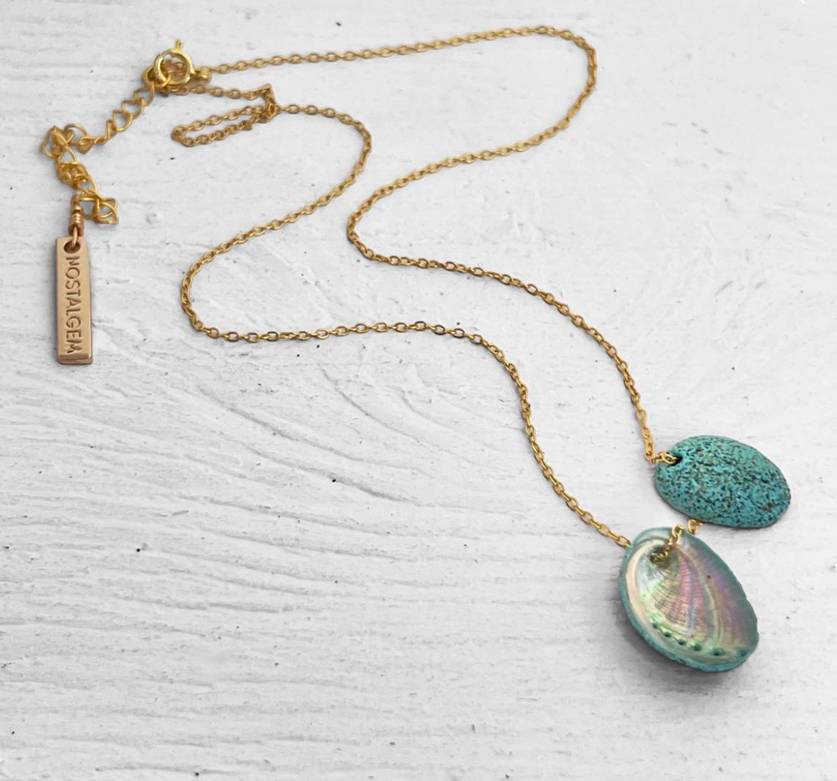 Paua Shell Mother & Child Floating Necklace – Presence On Harbour ...